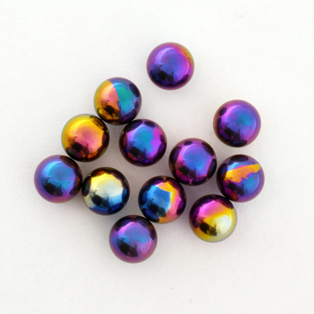 6mm Rainbow Anodized Titanium Ball Bearing - NO HOLE - 4 Pc or 12 Pack ...