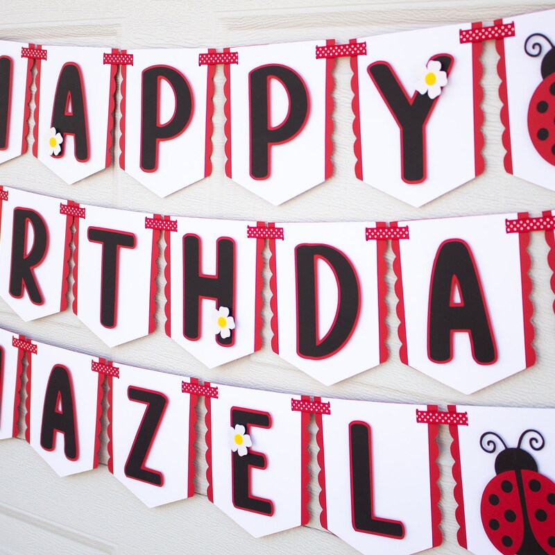 Ladybug Banner - Etsy