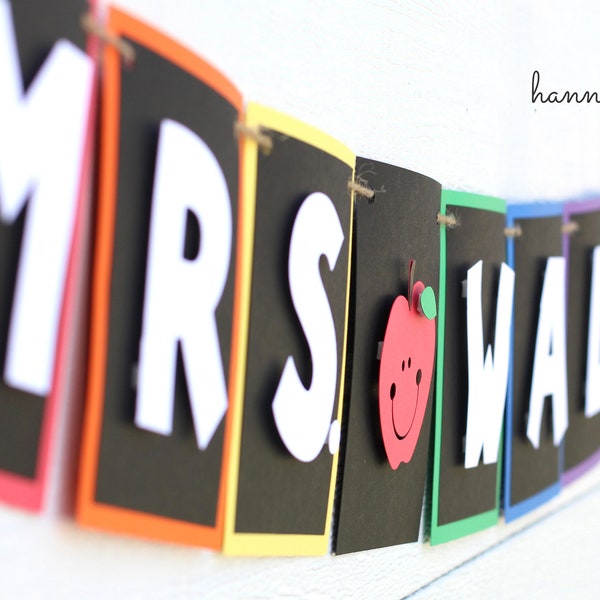 Teacher Name Banner - Etsy