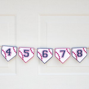Baseball Birthday Banner, Baseball Monthly Photo Banner, Baseball First ...