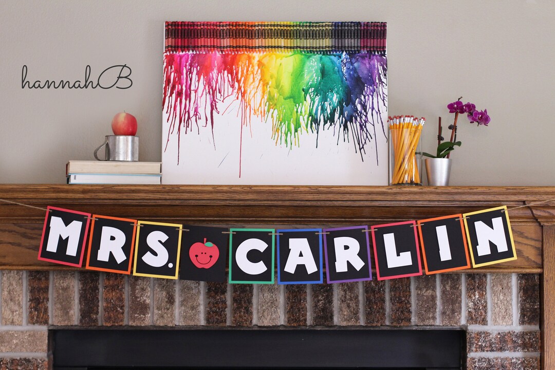 Personalized Teacher Classroom Banner, Teacher Name Banner - Etsy