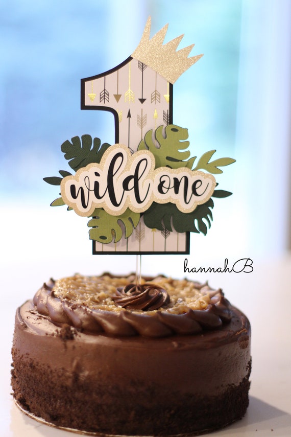 Wild One Cake Topper, Safari Cake Topper, Jungle Cake Topper, Wild One ...
