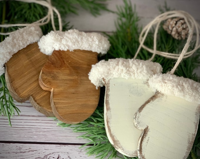 Rustic Wood Mittens, Hanging Mittens, Reclaimed Wood, Winter Decor ...