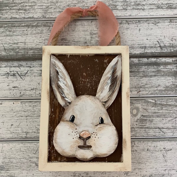 Hand Painted Bunny - Etsy