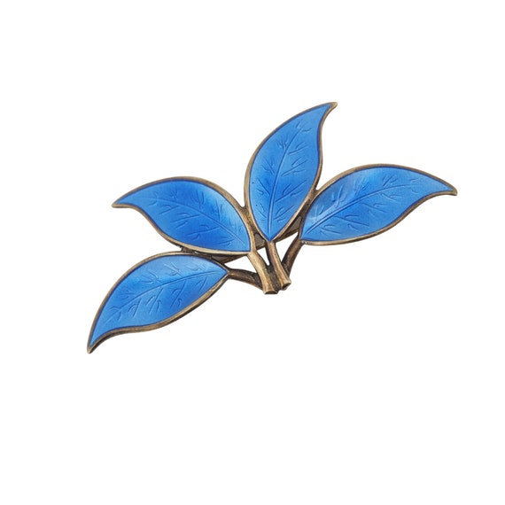 David Andersen Brooch Enamel Brooch Leaf Brooch David - Etsy