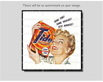 1956 Tide Laundry Detergent Vintage Advertisement Laundry Room Wall Art ...
