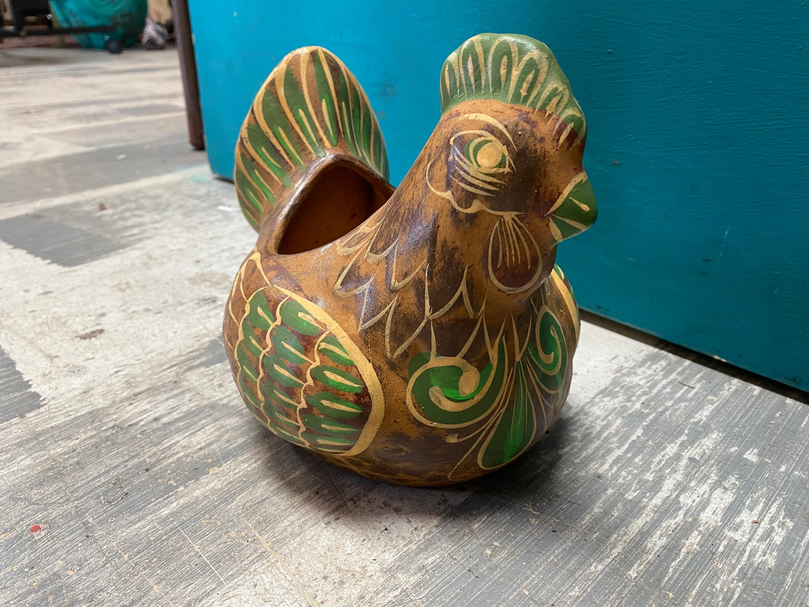 Terra Cotta Clay Chicken Planter | Etsy