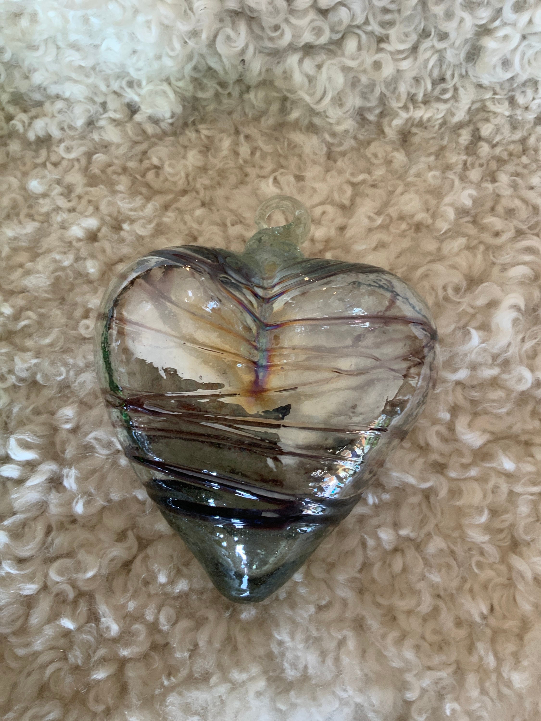 Large Glass Hearts - Etsy
