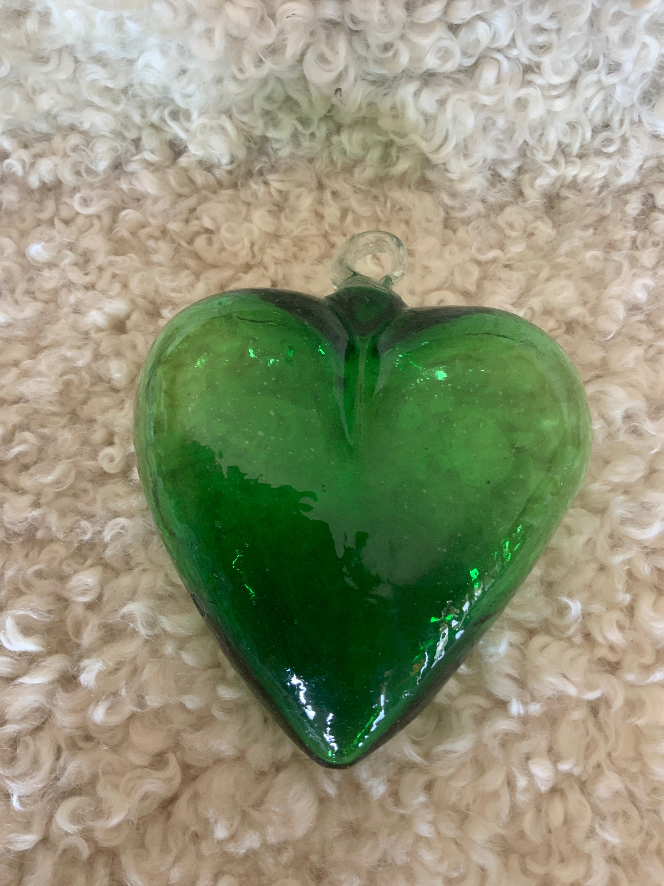 Large Glass Hearts - Etsy