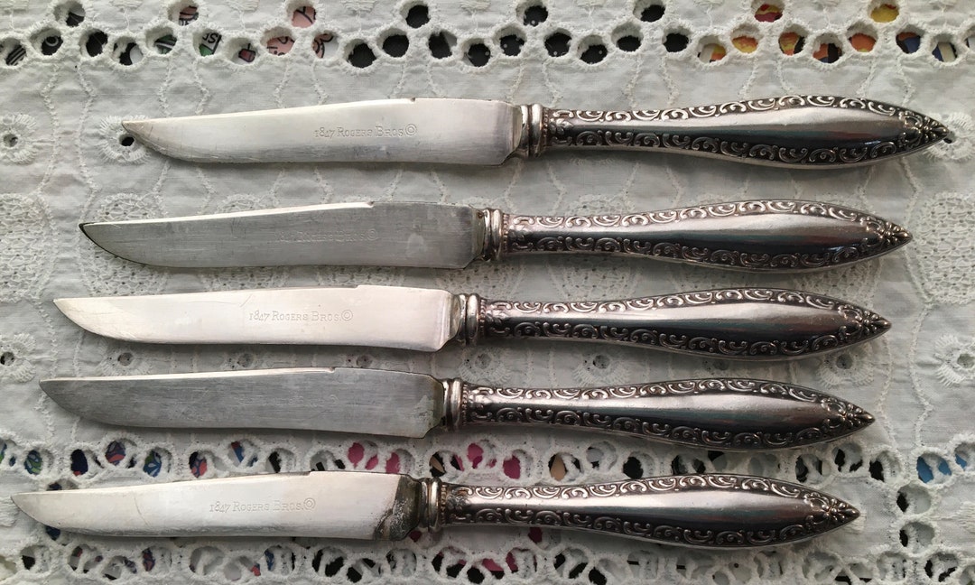 Vintage Cocktail Knife Set Party Knives Silver Plate Rogers Bros ...