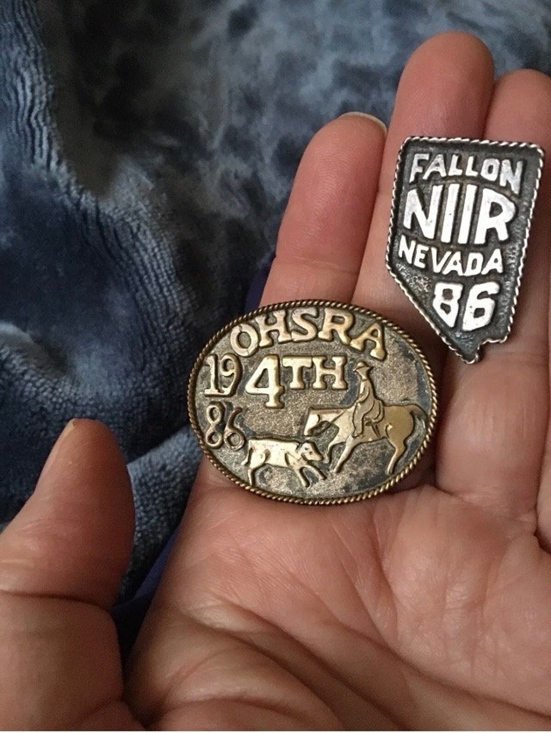 Vintage Nevada Rodeo Medals 1986 Steer Roping - Etsy