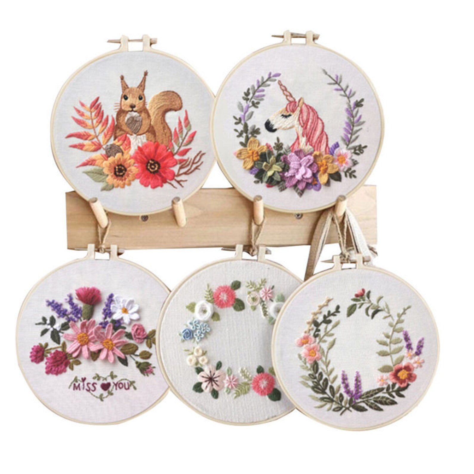 Creative Embroidery DIY Embroidery Semi-finished Product Kit Birthday ...