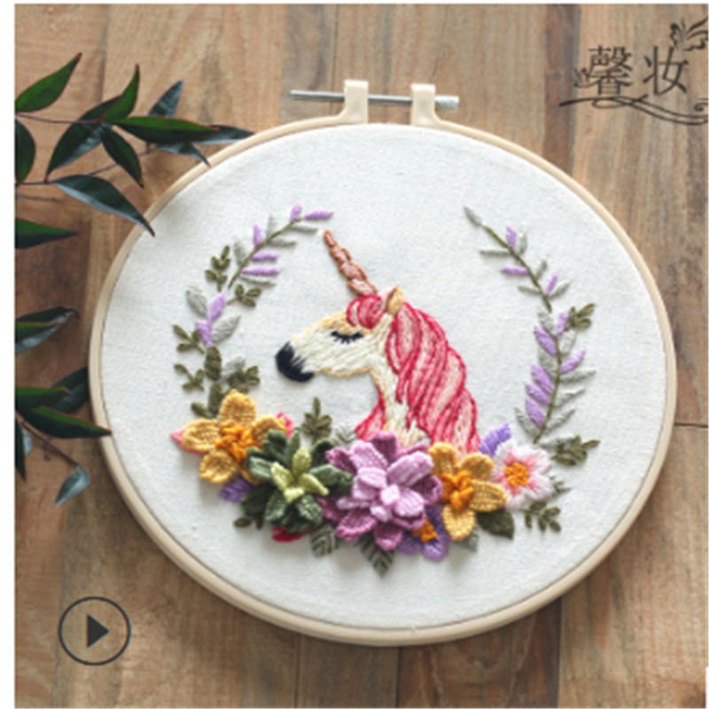 Creative Embroidery DIY Embroidery Semi-finished Product Kit Birthday ...