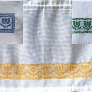 Tulips Huck Embroidery PDF Pattern Swedish Weave Designs - Etsy