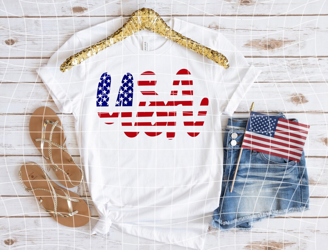 USA America 4th of July Patriotic Red White and Blue SVG PNG Cut Files ...