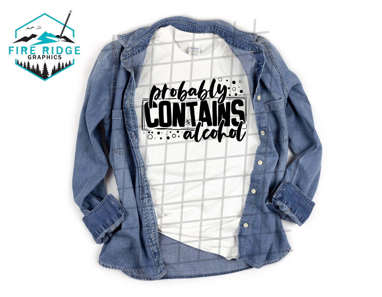 Probably Contains Alcohol SVG PNG Cut Files - Etsy