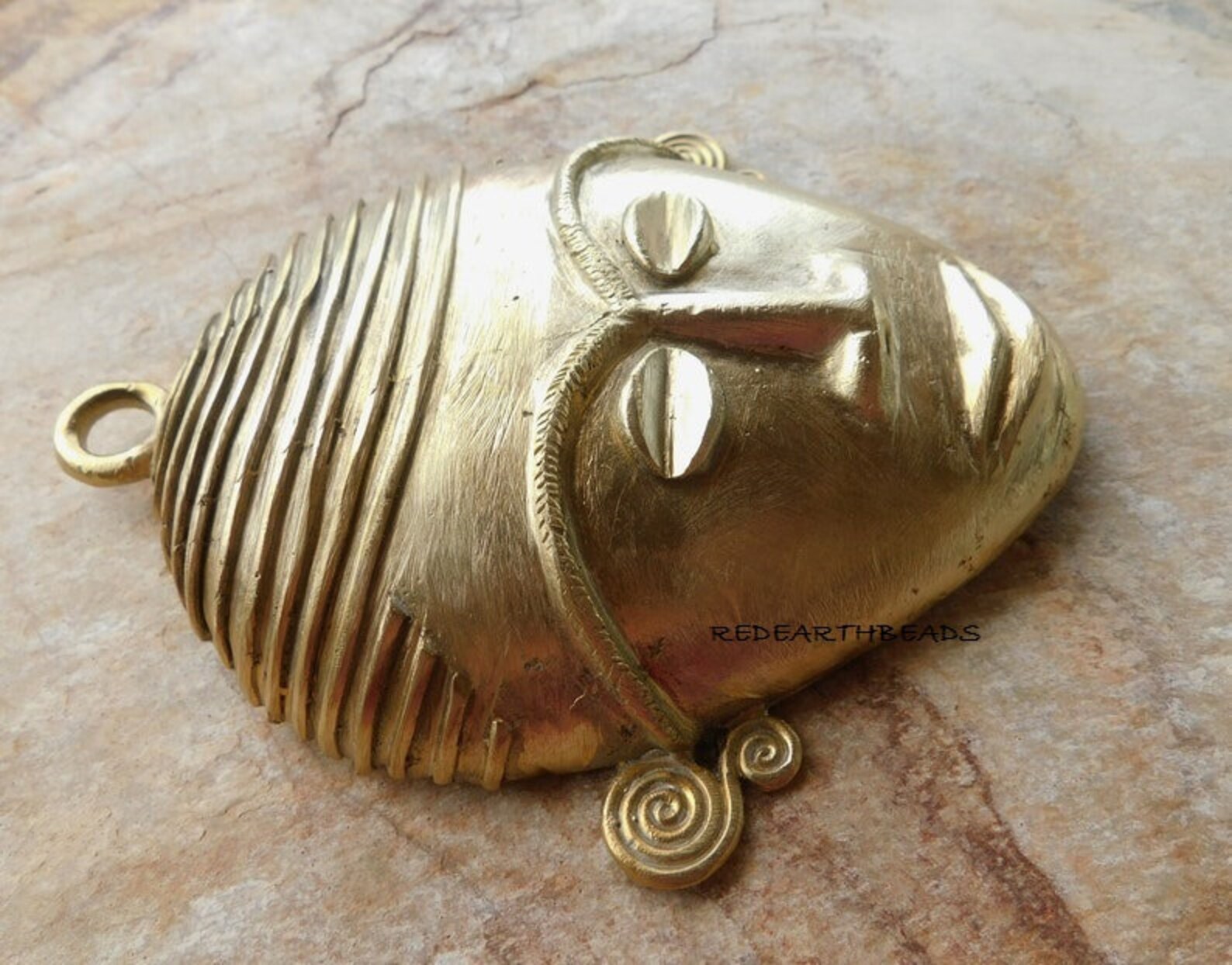 Extra Large Ashanti Brass Mask 7.5 Large Decorative - Etsy