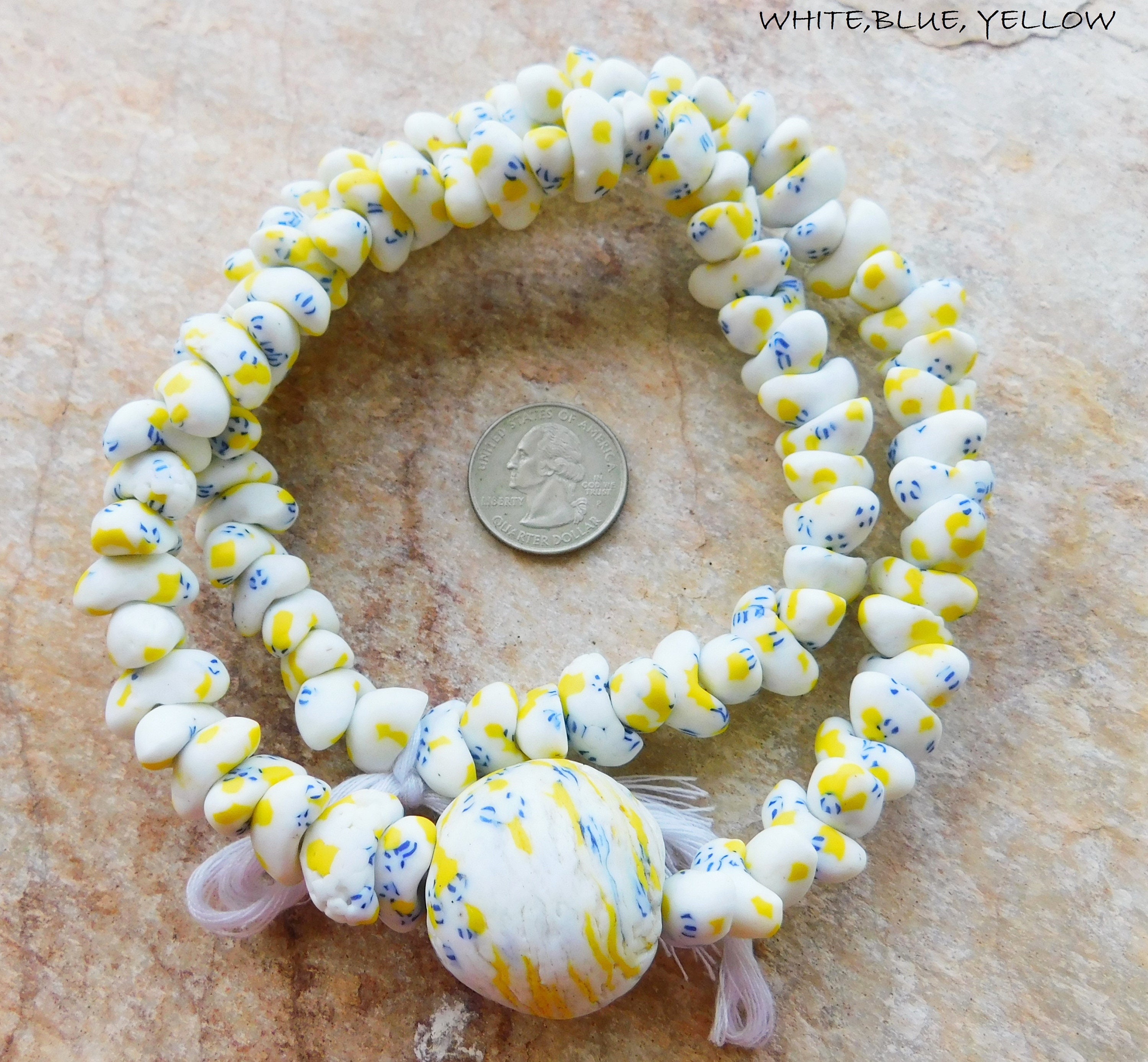 NEW Full String Fancy African Recycled Glass Bean Beads - Etsy