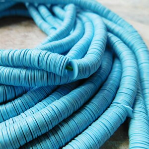 8 Mm New Light Blue African Vinyl Disc Beads Vulcanite Disc - Etsy