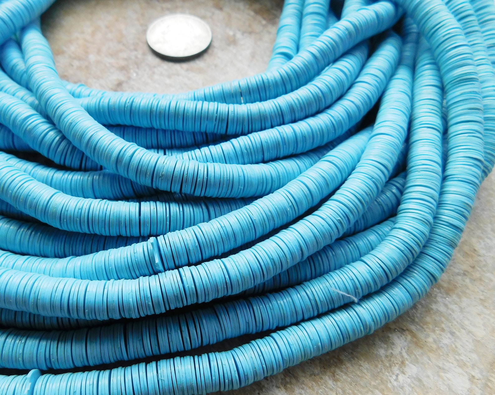 8 Mm New Light Blue African Vinyl Disc Beads Vulcanite Disc - Etsy