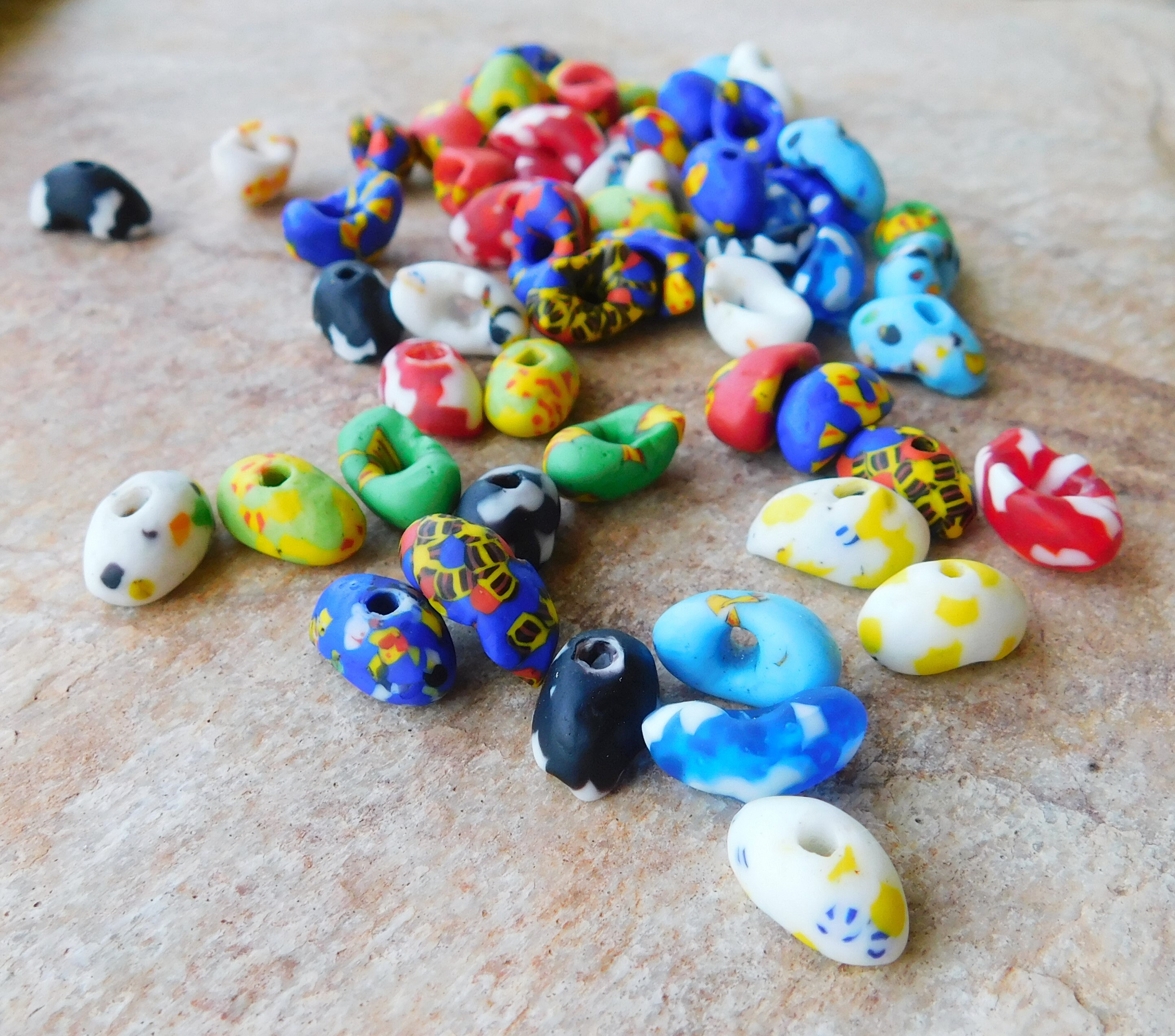 NEW Full String Fancy African Recycled Glass Bean Beads - Etsy