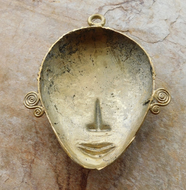 Extra Large Ashanti Brass Mask 7.5 Large Decorative - Etsy