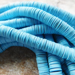 8 Mm New Light Blue African Vinyl Disc Beads Vulcanite Disc - Etsy