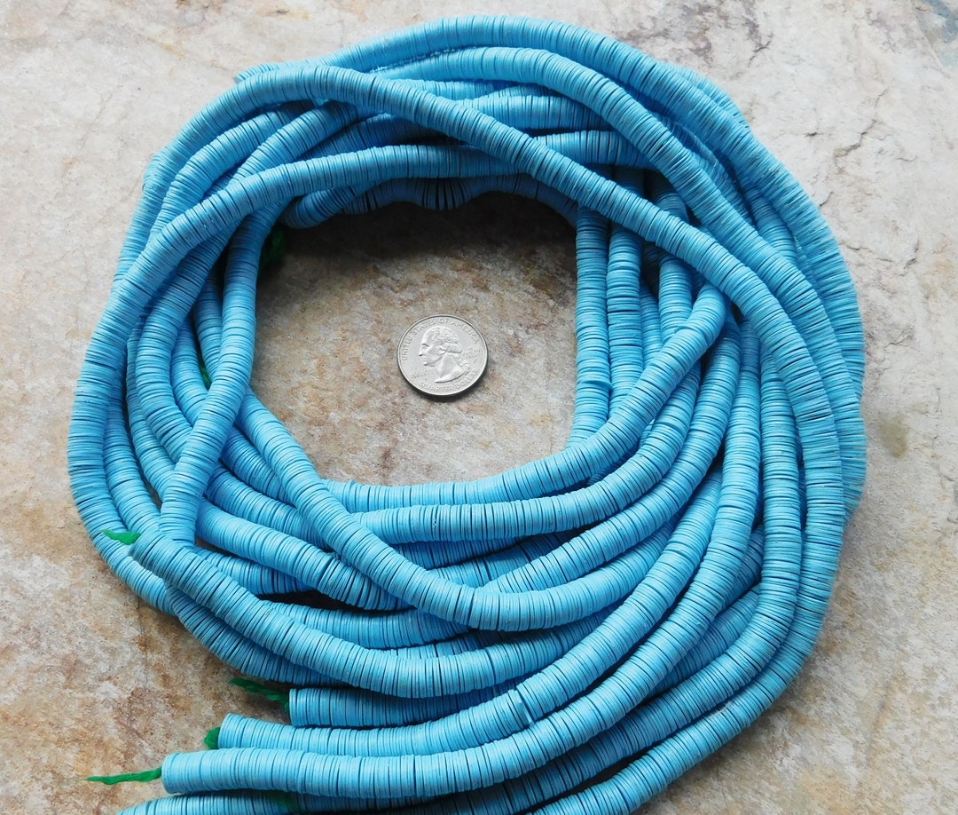 8 Mm New Light Blue African Vinyl Disc Beads Vulcanite Disc - Etsy