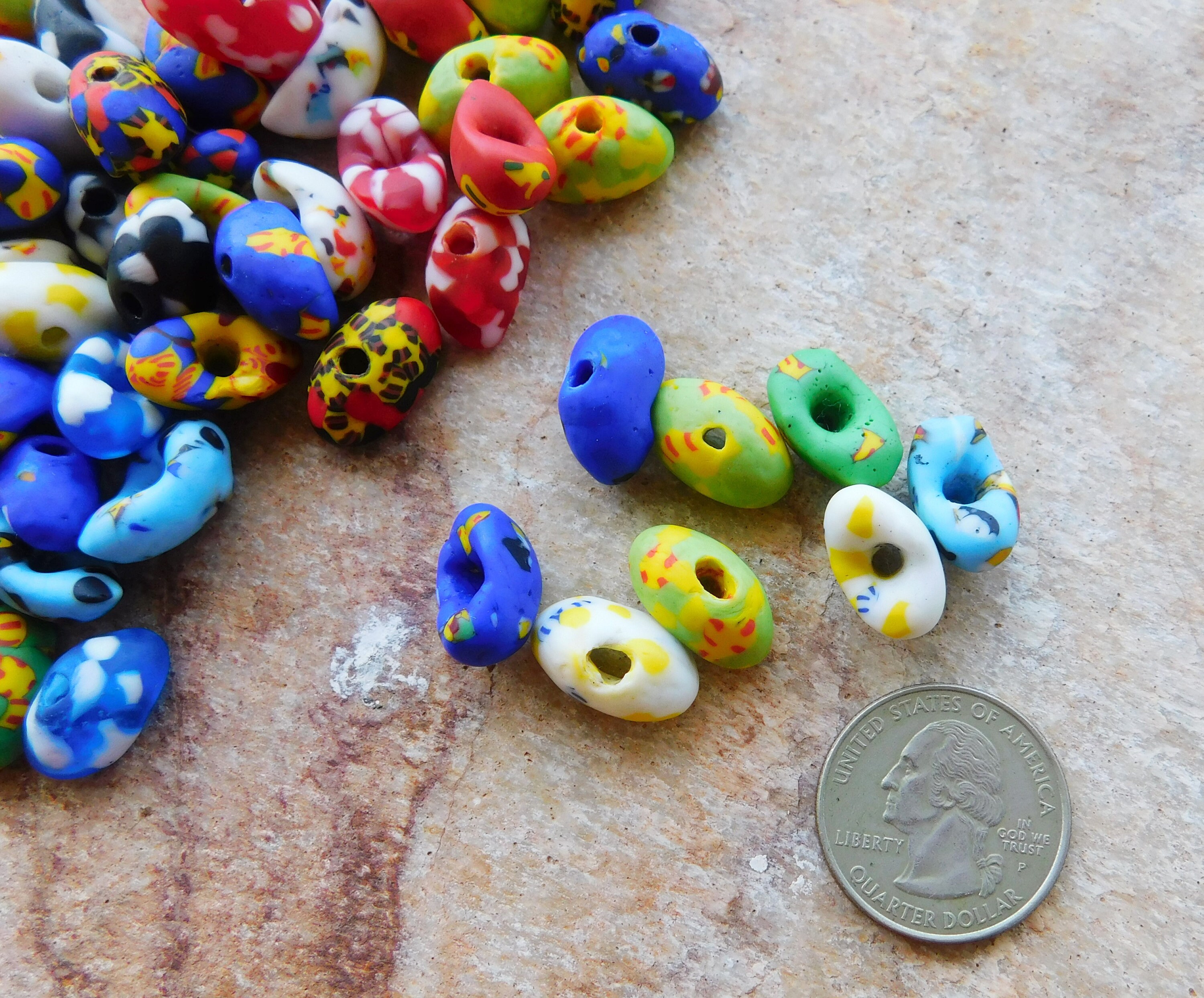 NEW Full String Fancy African Recycled Glass Bean Beads - Etsy
