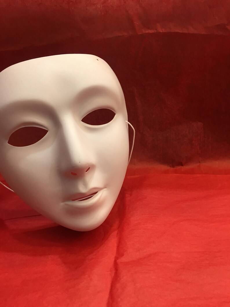 Blank Female Mask White | Etsy