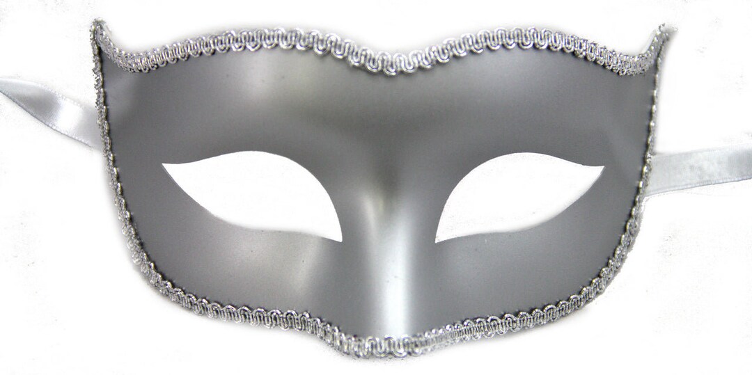 Plastic Masquerade Eye Mask Silver No Trim - Etsy