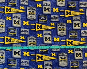 Michigan Wolverines Fabric - Etsy