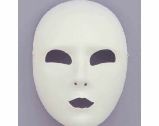 Full Face White Mask - Etsy