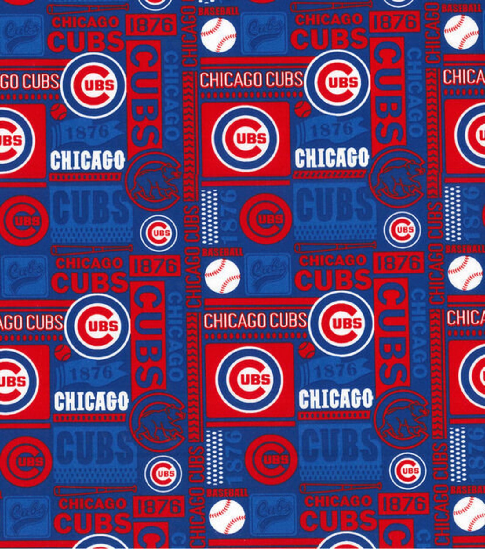 Chicago Cubs Print Fabric 100% Cotton - Etsy
