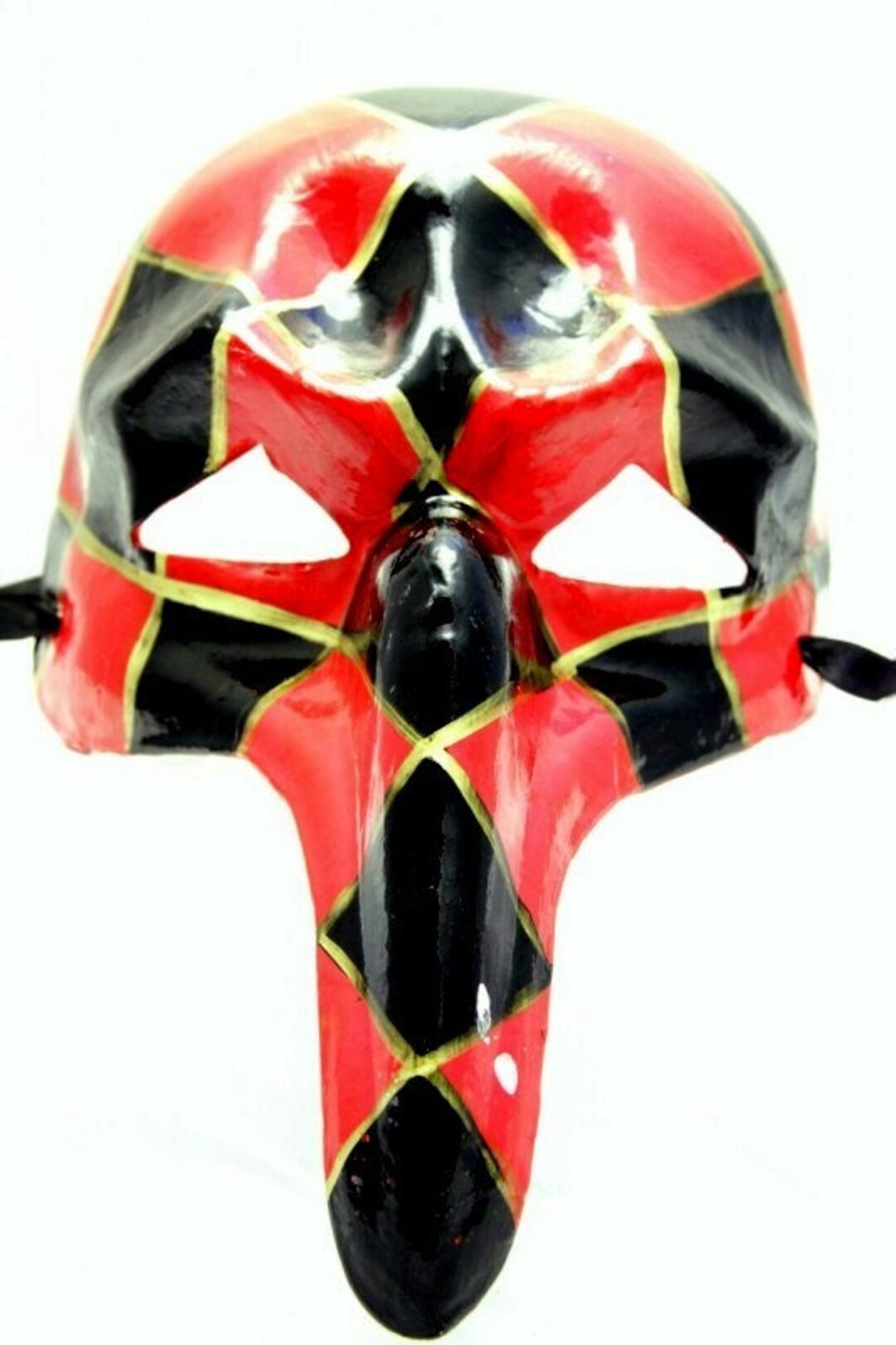 Red Checkered Long Nose Mask - Etsy