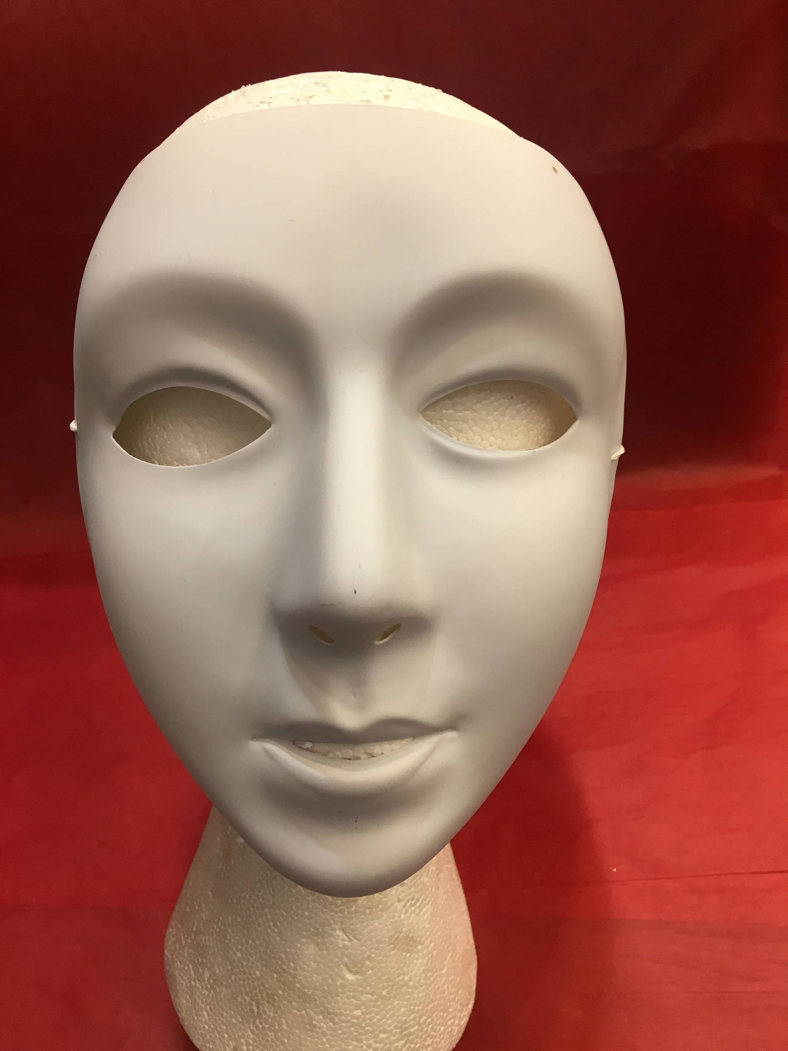 Blank Female Mask White | Etsy