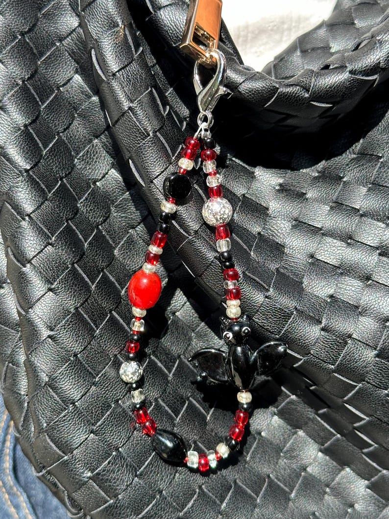 Bats Medium Mixed Bag Charm- Unique Handmade One-of-a-kind Bag Charm ...