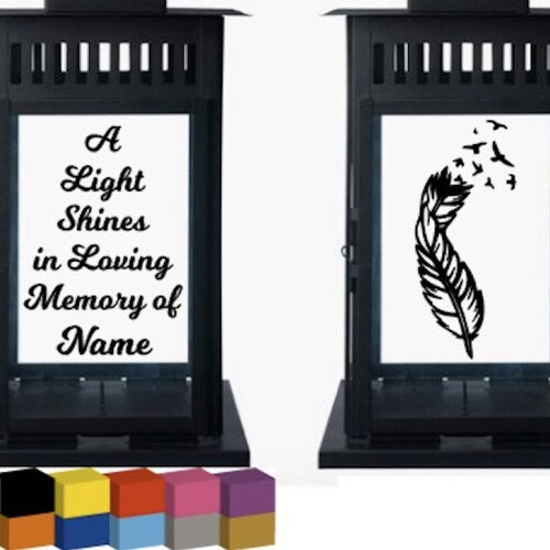 Personalised in Loving Memory Rustic Black Lantern Memorial | Etsy