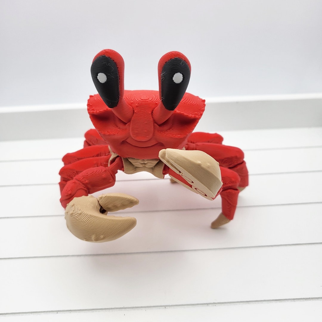 3D Printed Crab Fully Articulated Crab Fidget Moving Legs and Claws ...