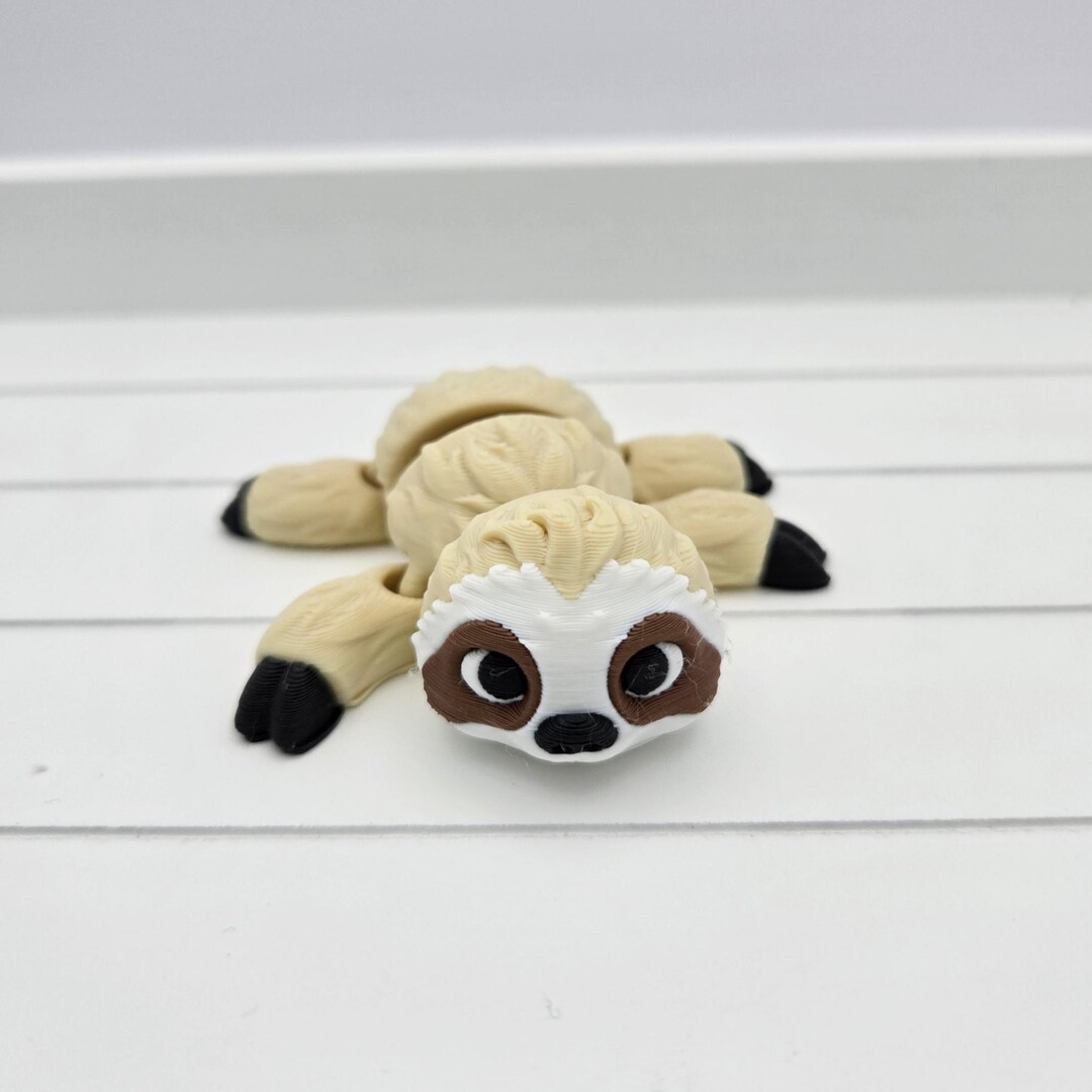 3D Printed Sloth Flexi Articulated | Fidget Toy | Fidget Wild Pet ...