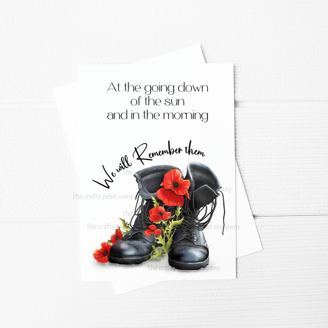 At the Going Down of the Sun and in the Morning We Will Remember Them ...