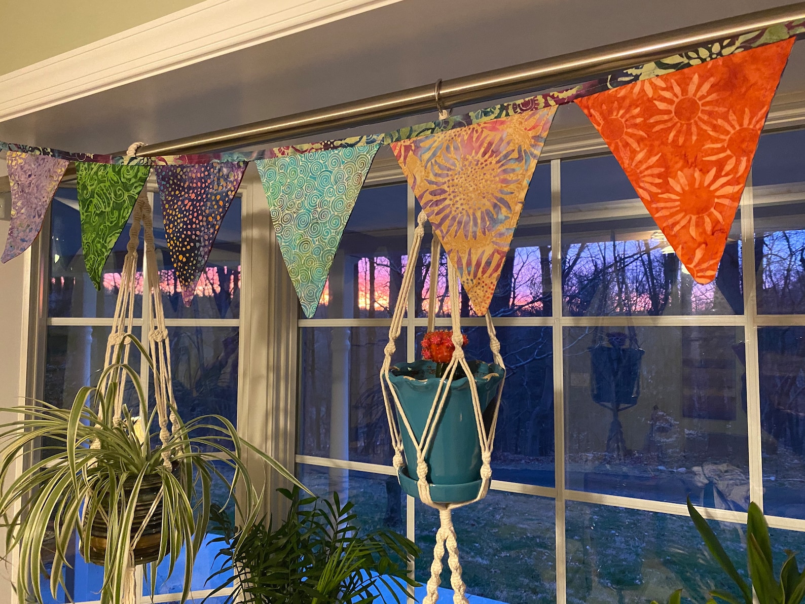 Batik Bunting, Fabric Bunting, Party Decor, Prayer Flags, Birthday ...