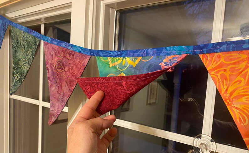 Batik Bunting, Fabric Bunting, Party Decor, Prayer Flags, Birthday ...