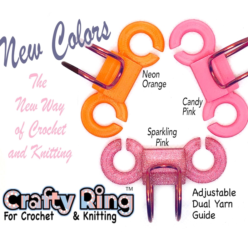 Crochet Ring, Adjustable Needlework Accessory for Crocheting and ...