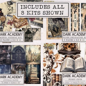 Dark Academy Junk Journal BUNDLE | Gothic Junk Journal Ephemera Pack ...
