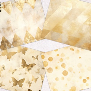 Gold Dream Junk Journal Paper | Junk Journal Kit JPG + PDF | Printable ...