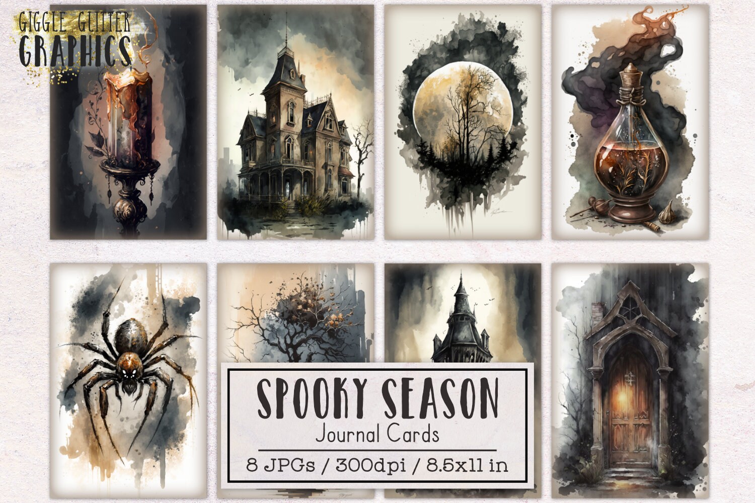 Spooky Journaling Cards for Junk Journals Halloween Junk - Etsy