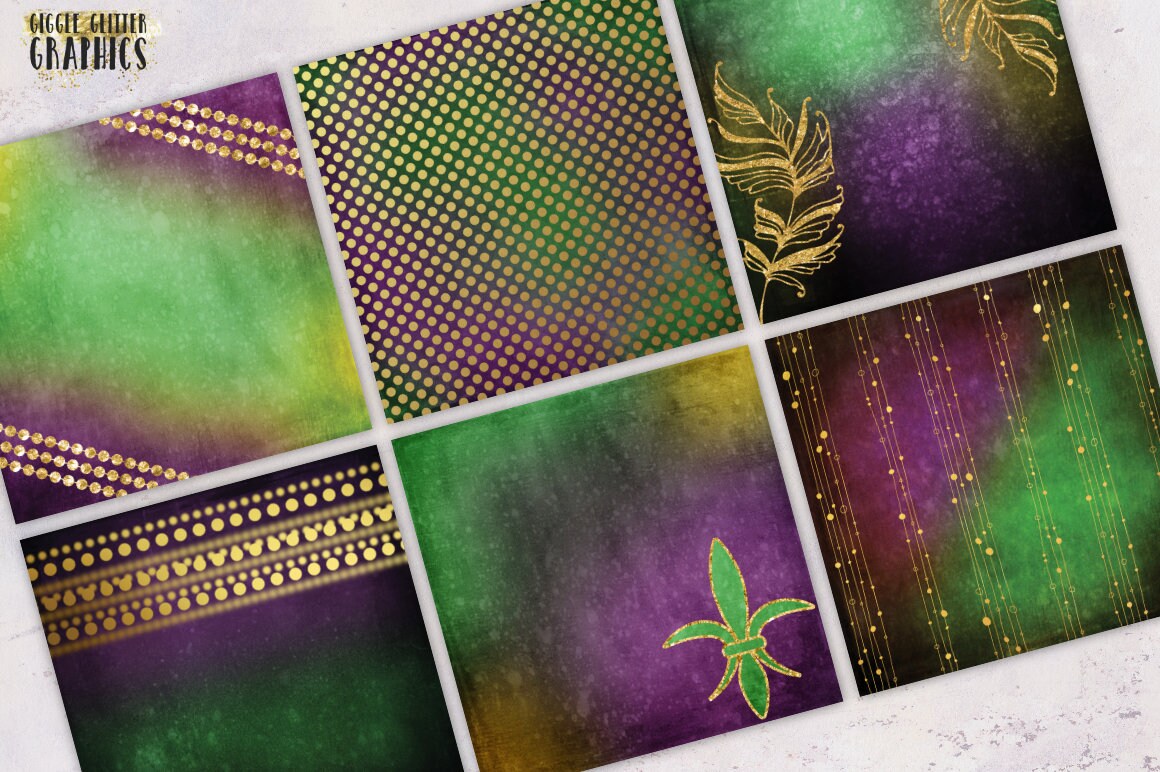 Mardi Gras Digital Papers Digital Paper Pack Printable - Etsy