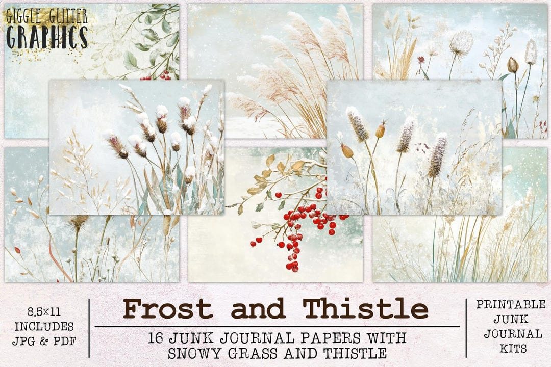 Frost and Thistle Junk Journal Paper | Junk Journal Kit JPG + PDF ...