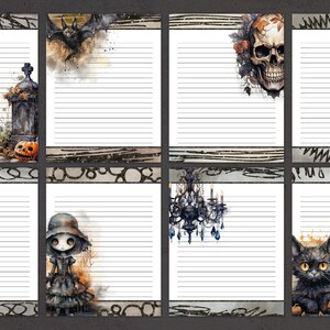 Spooky Season Stationery | Unlined and Lined Writing Paper JPG Pdf ...